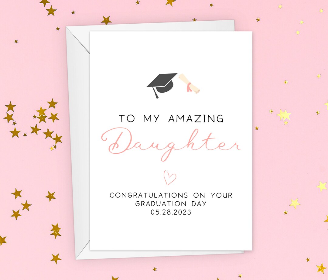Personalized Daughter Graduation Card Graduation Congrats - Etsy