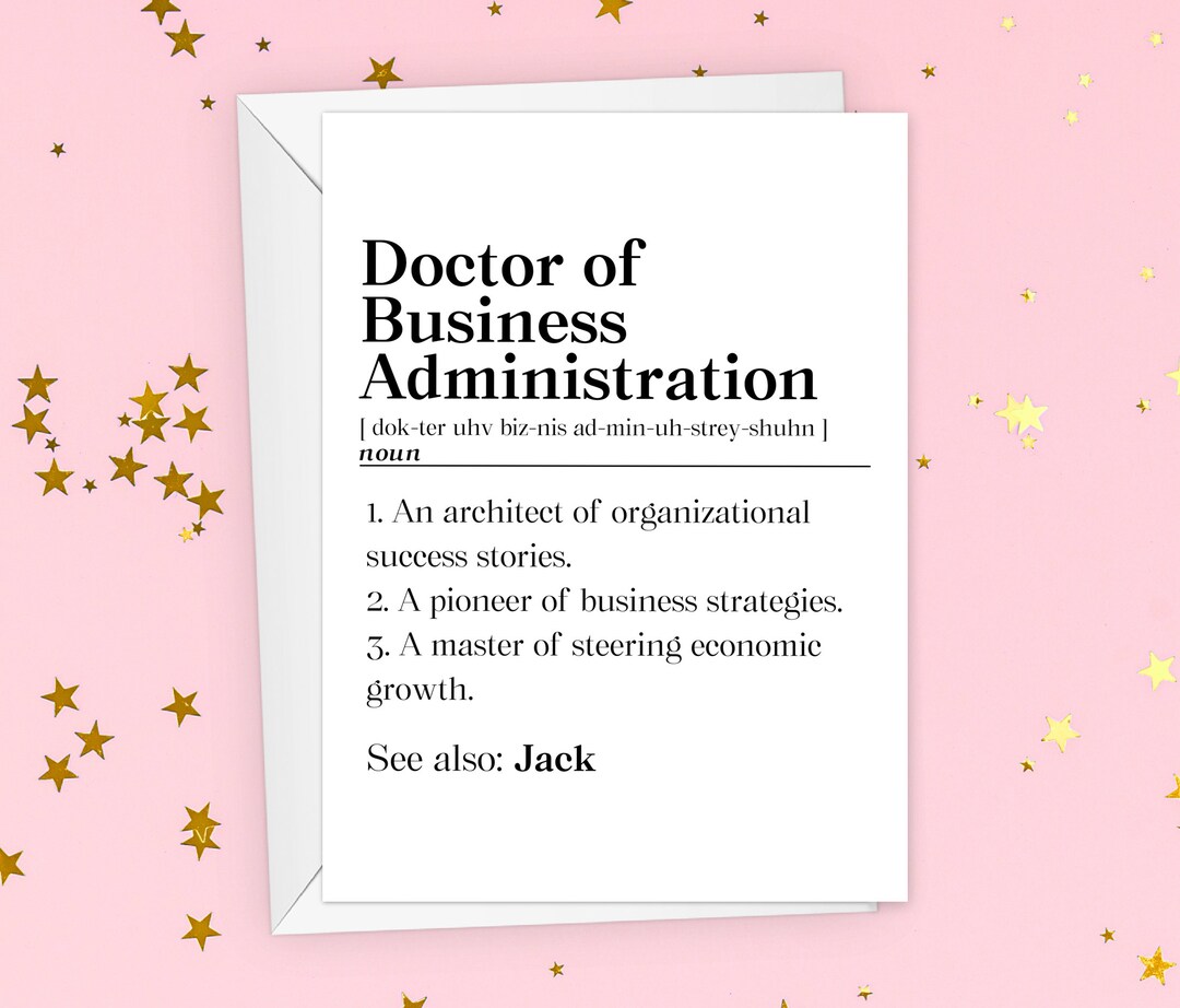 Personalized DBA Graduate Card: Custom Definition Gift - Etsy
