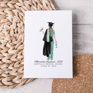 Nursing School Graduation Card, Personalized Nurse Graduate Gift, Nurse ...