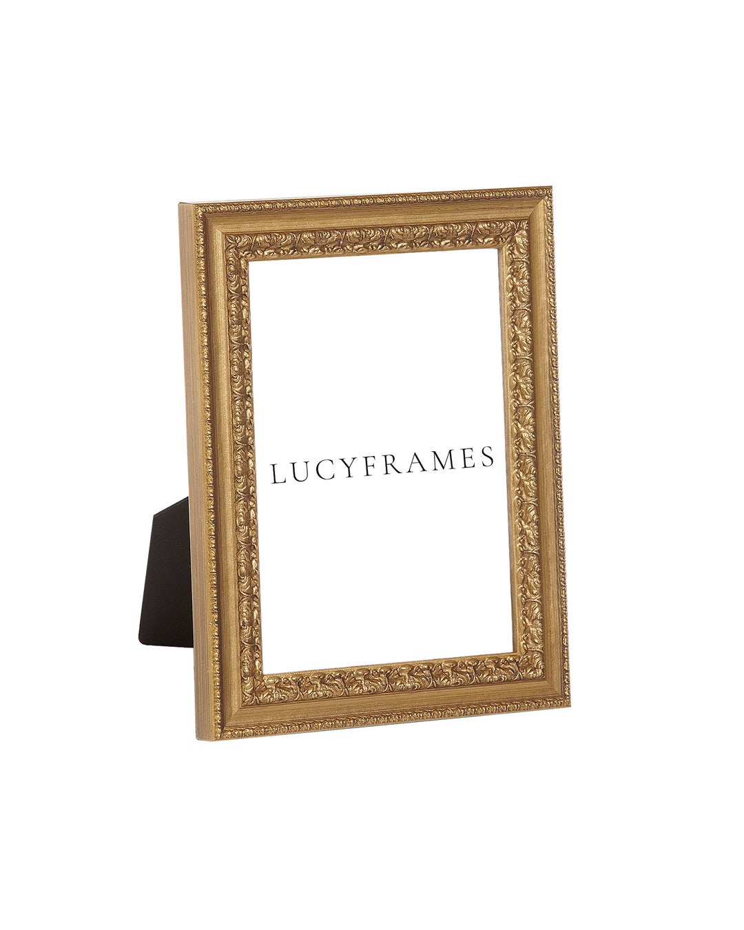 Clara Gold Frame. Gold Picture Frame. Thin Ornate Frame. Small Picture ...