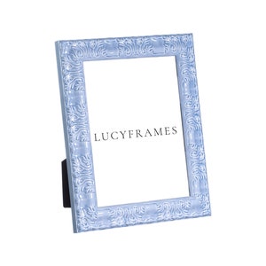 Lyra Blue Frame. Picture Frame 5x5. Blue Picture Frames. Ornate Frame ...