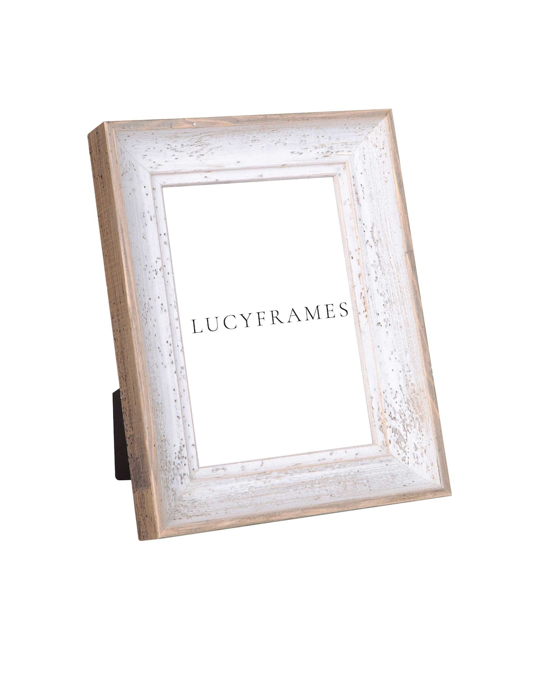Rustic White Wood Picture Frame, Handmade Distressed Photo Frame - Aroa ...
