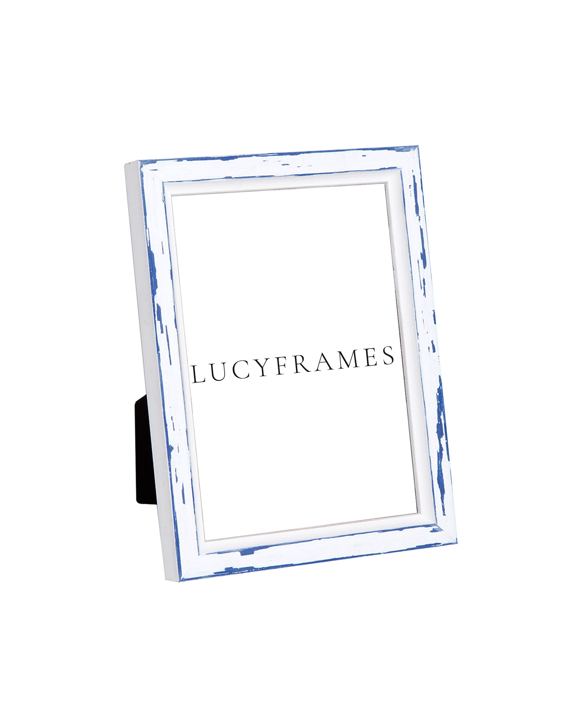 Blue and White Picture Frame, Farmhouse Decor, Personalized 5x5 ...