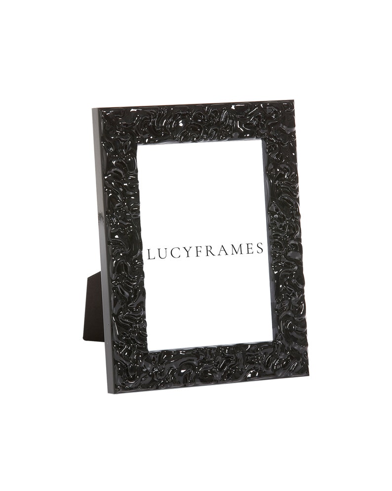 Casiopea Black Frame. Modern Sleek Style. Black Picture Frame. Sparkle ...