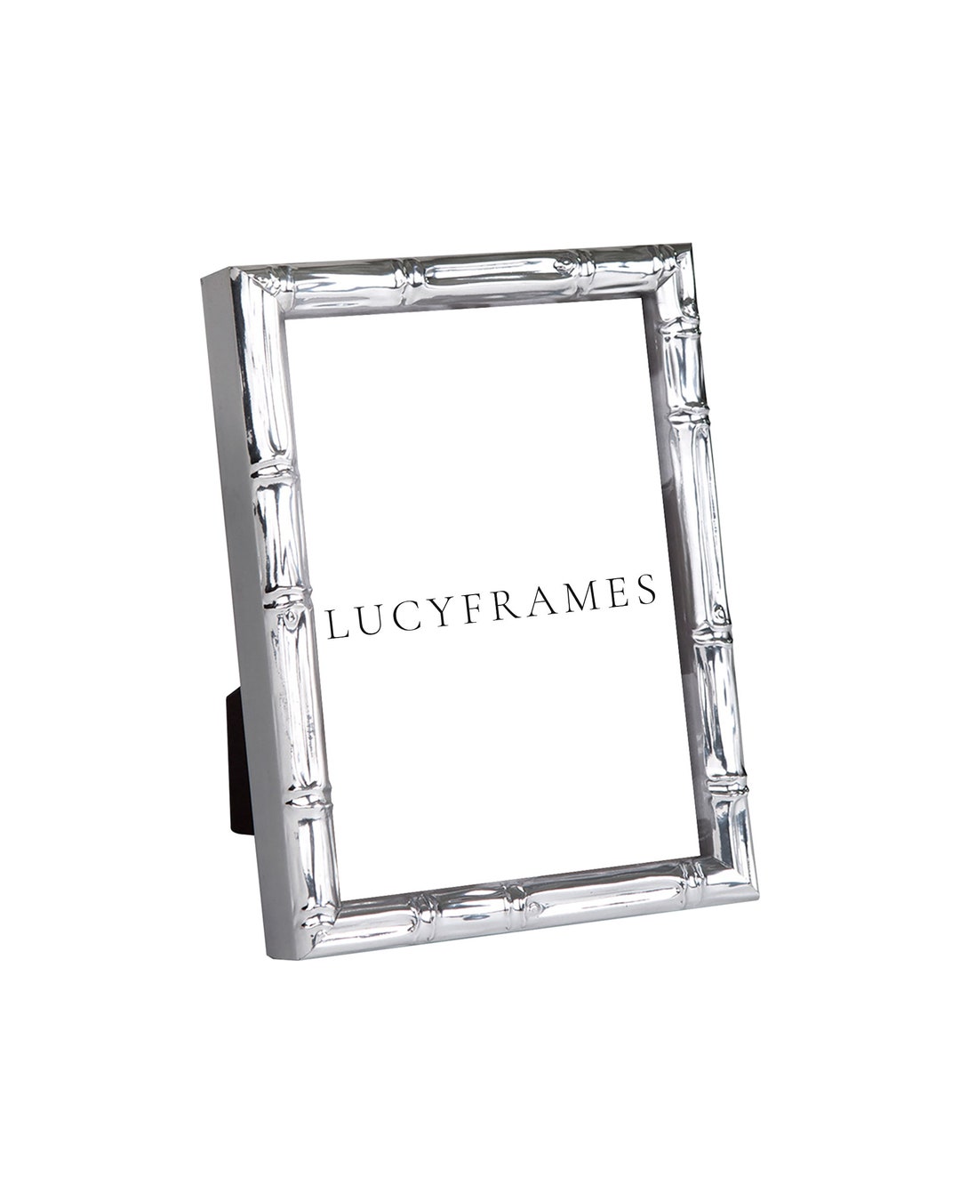 Rosalinda Sparkle Silver Picture Frame, Glossy Wedged Frame - Etsy