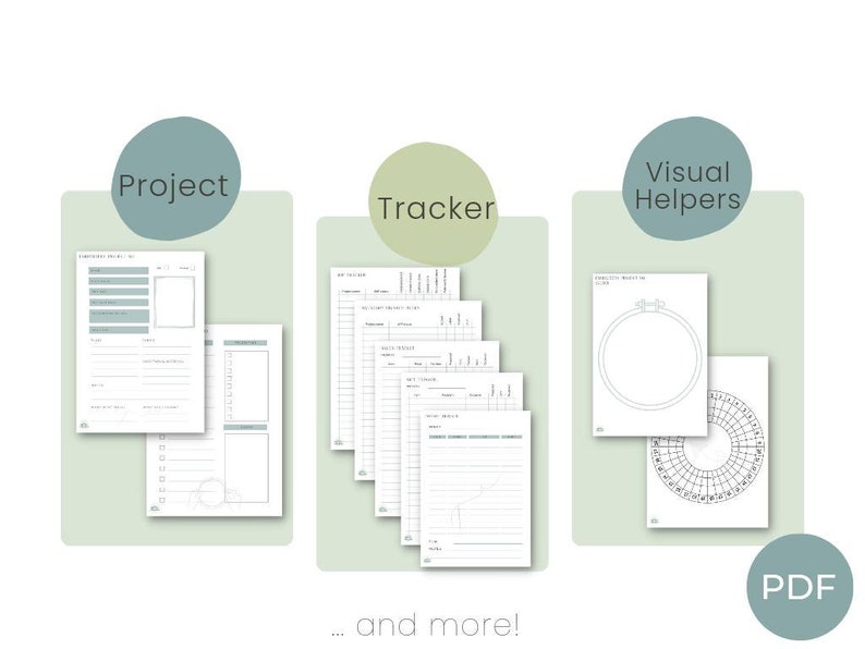 Digital Embroidery Project Planner, Craft Planner, Printable Planner to ...