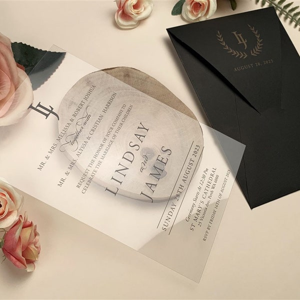Acrylic Wedding Invitations - Etsy
