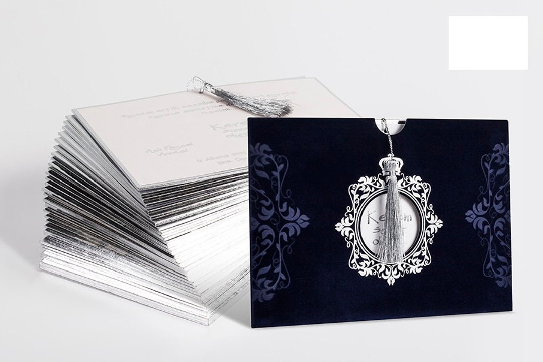 Velvet Wedding Invitation, Thick Cardboard Invitation, Luxury Wedding ...