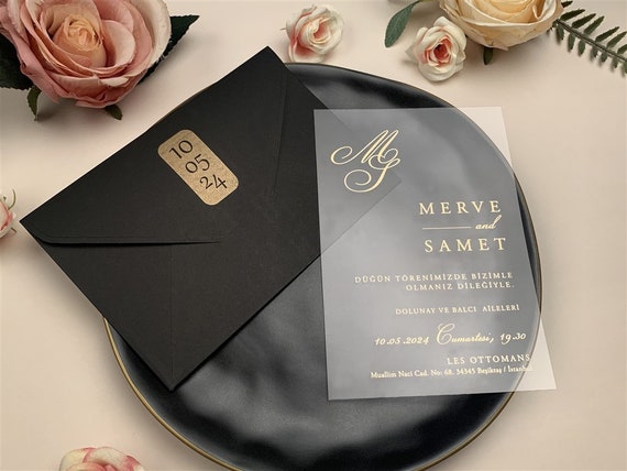 Acrylic Wedding Invitation Transparent Invitation Wedding | Etsy