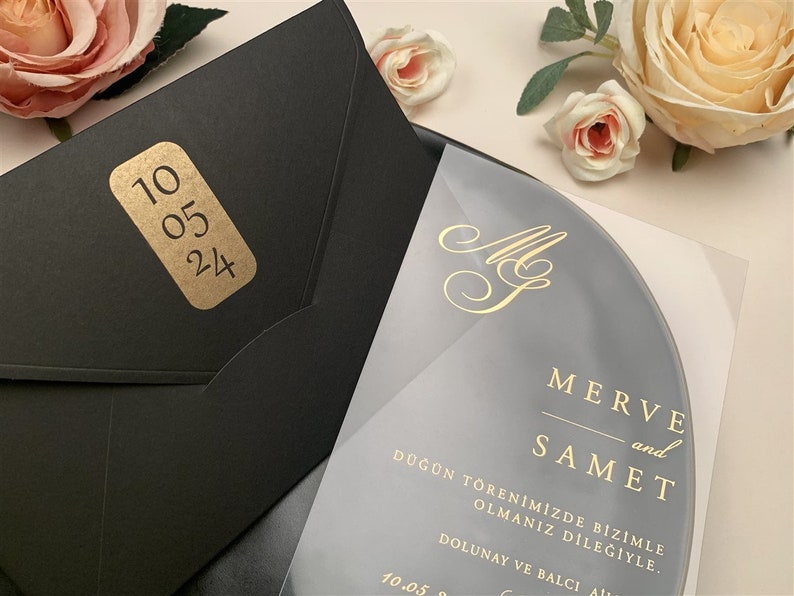 Acrylic Wedding Invitation Transparent Invitation Wedding | Etsy