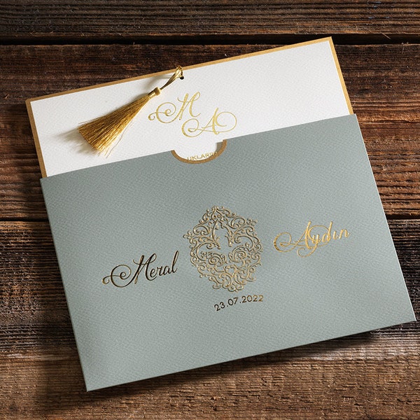 Embroidered Wedding Invitations - Etsy