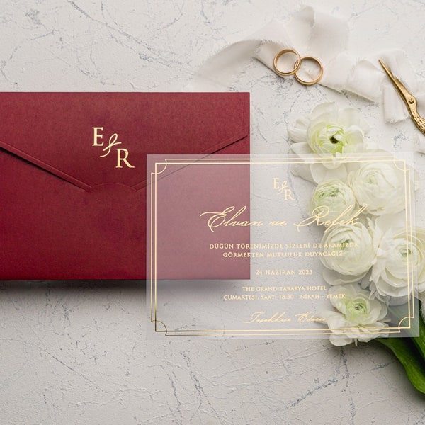 Transparent Wedding Invitation - Etsy
