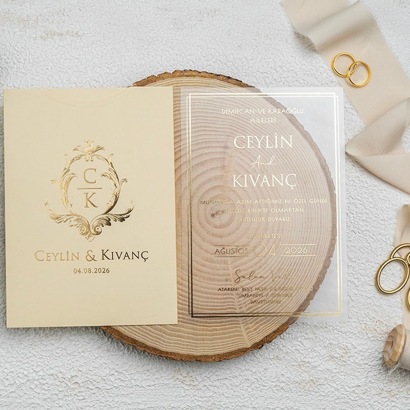 Transparent Wedding Invitation - Etsy