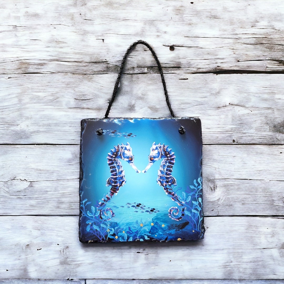 Seahorse Wall Hanging, Seahorse Wall Decoration, Seahorse Picture ...