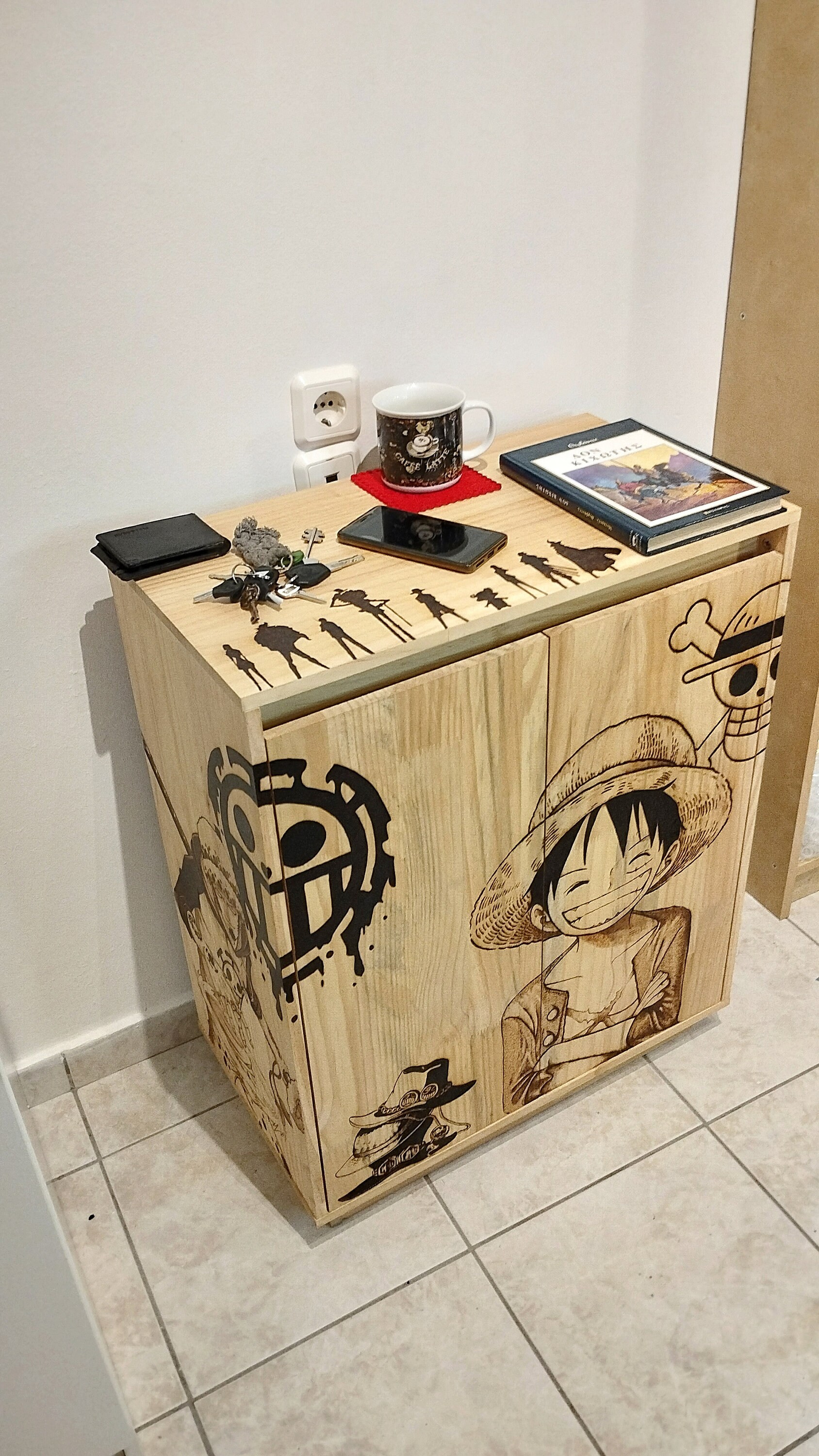 One Piece Wooden Locker / Cabinet / With Handmade Pyrography - Etsy