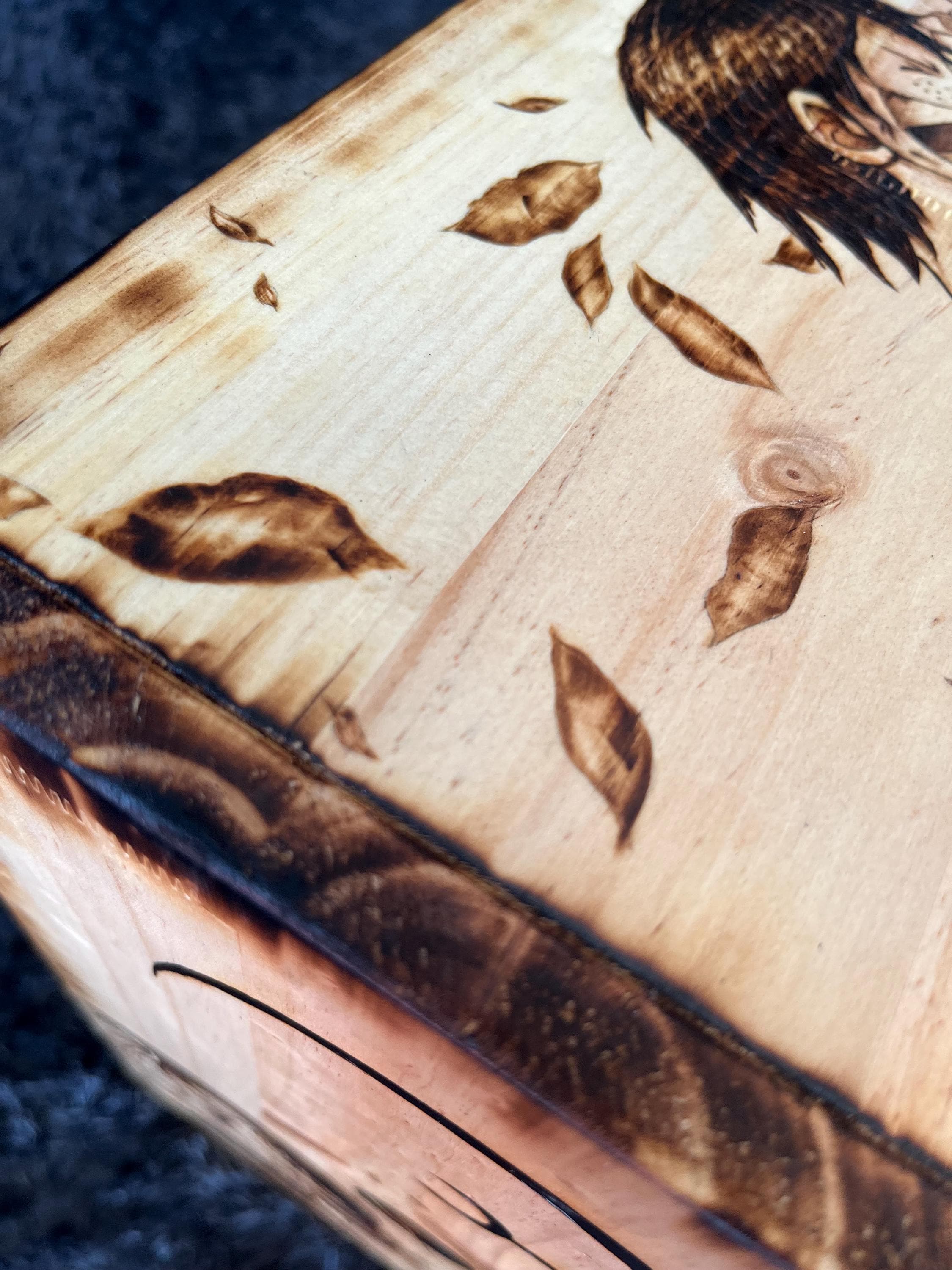 One Piece Nightstand Handmade With Pyrography / Anime Bedside Table ...