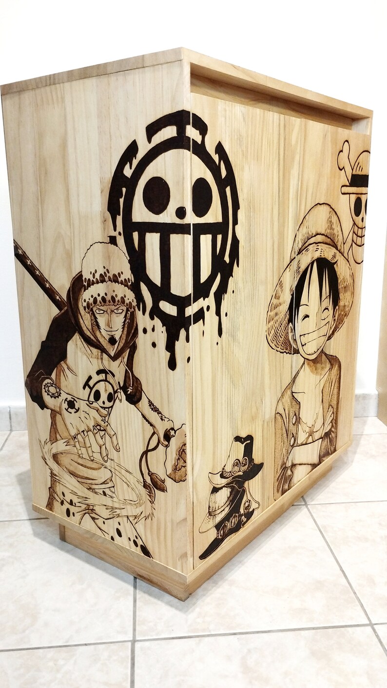 One Piece Wooden Locker / Cabinet / With Handmade Pyrography - Etsy