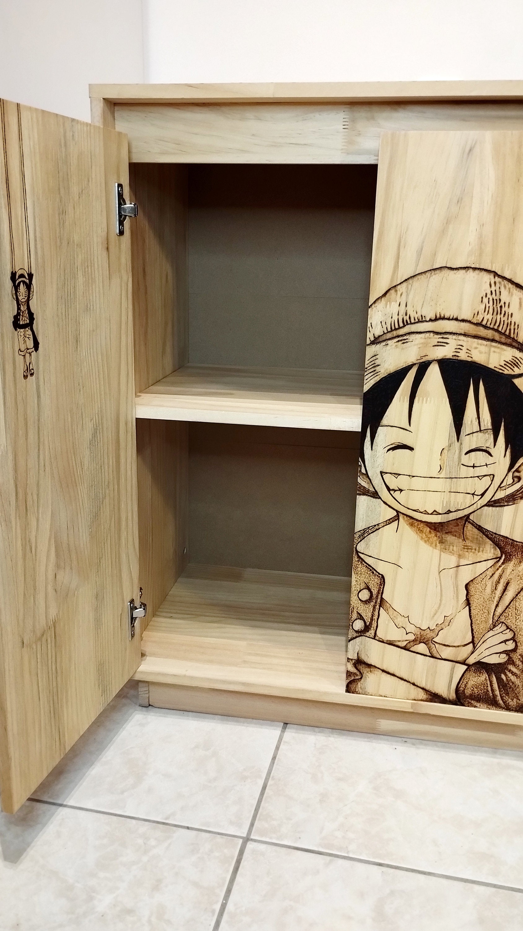 One Piece Wooden Locker / Cabinet / With Handmade Pyrography - Etsy