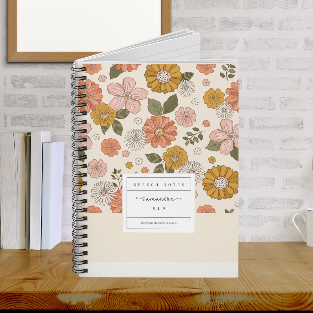 Personalized SLP Notebook, Custom Speech Therapist Notebook, SLP Gift ...