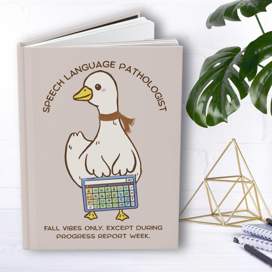Funny Goose SLP Journal, Speech Therapy Notebook, Gift for Speech ...