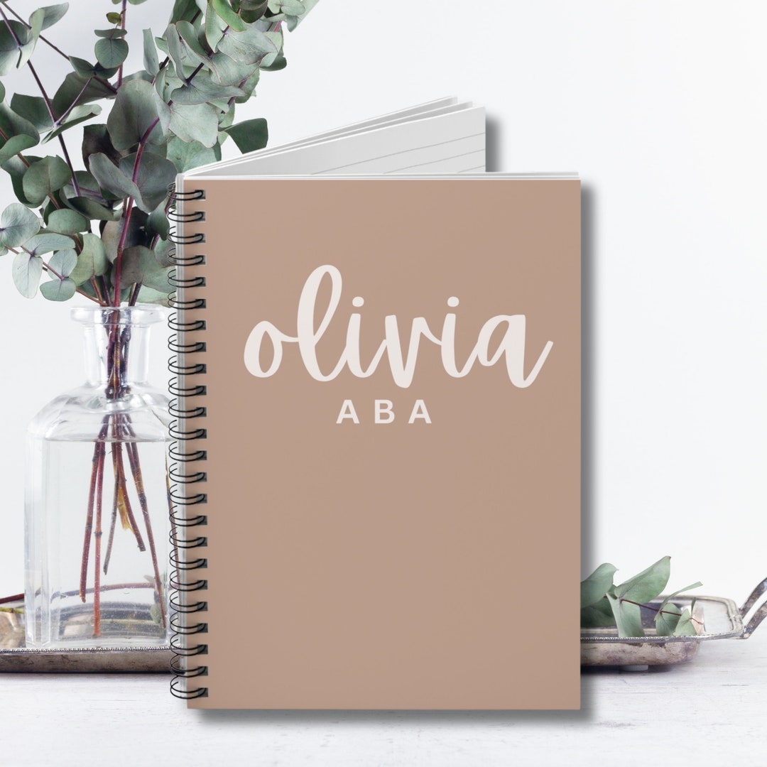 Personalized ABA Notebook, Spiral Custom ABA Therapist Notebook, ABA ...