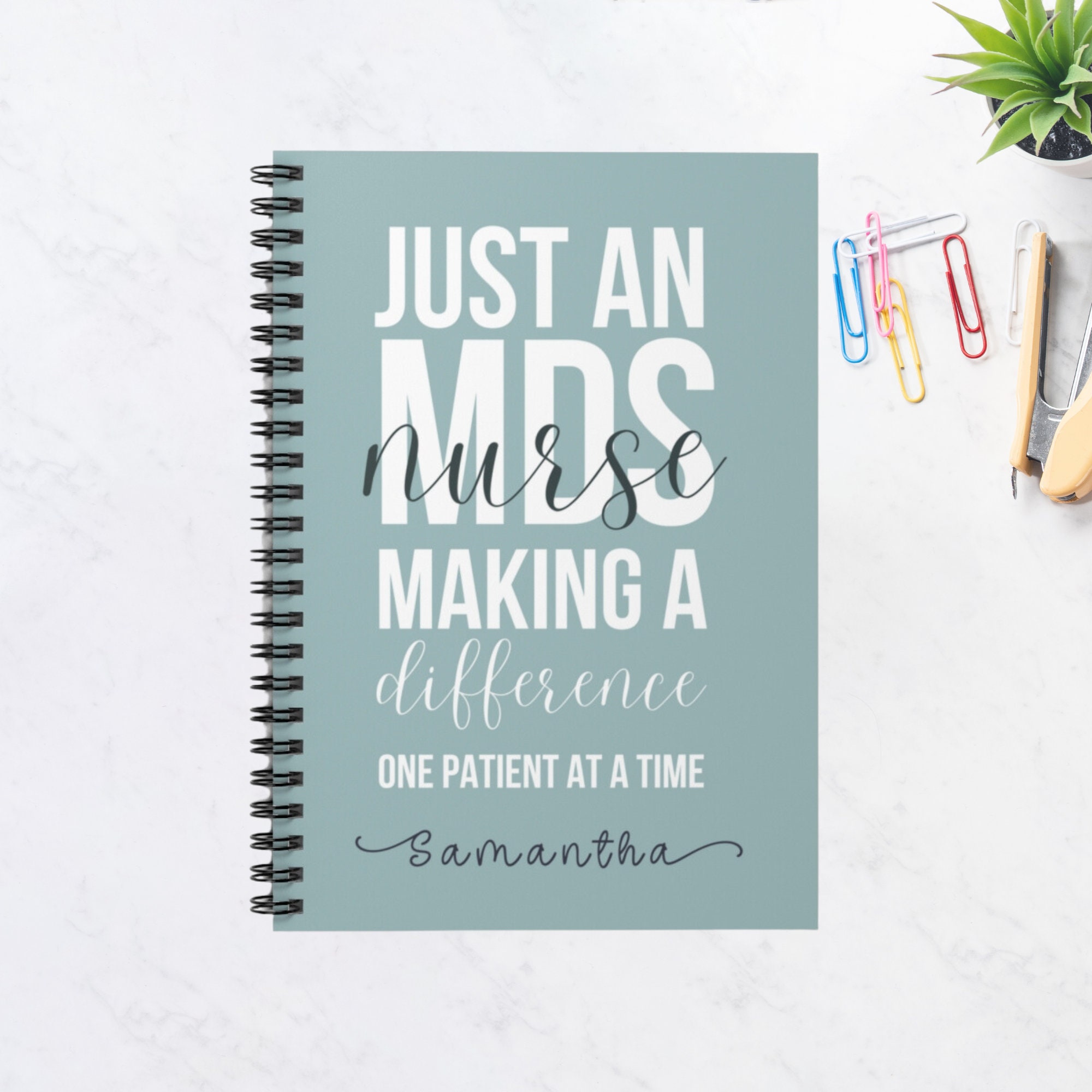 Personalized MDS Nurse Notebook MDS Nurse Gift, MDS Nurse Personalized ...