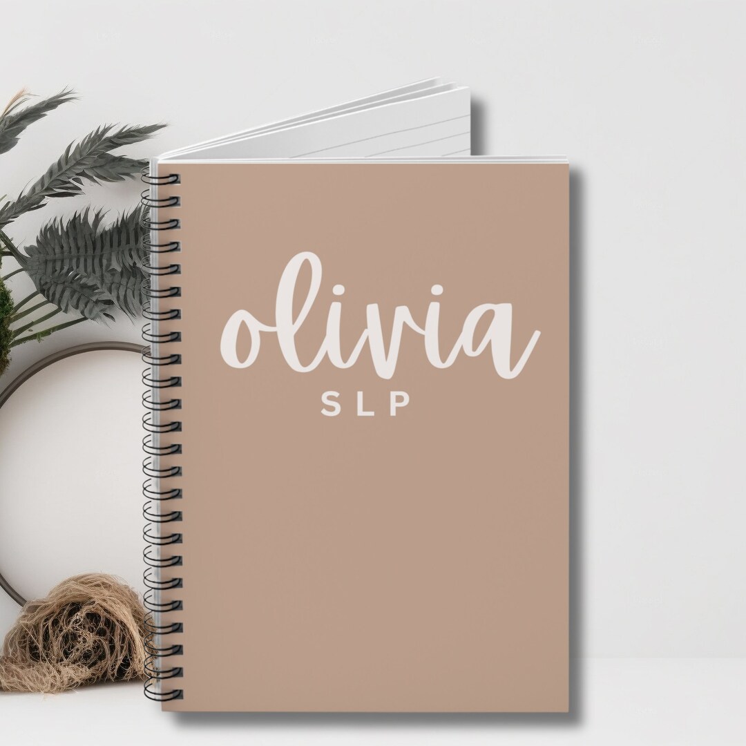 Personalized SLP Notebook, Custom Speech Therapist Notebook, SLP Gift ...