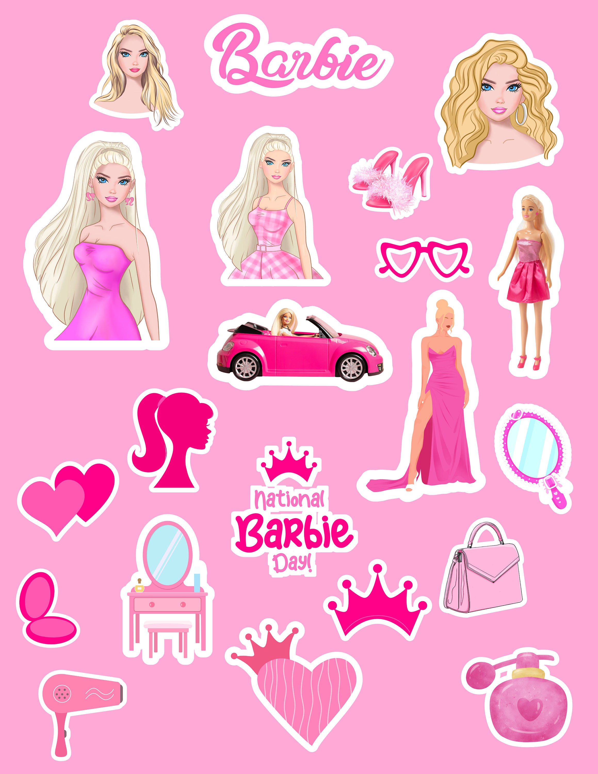 Barb Svg Bundle Svg Princesa Silueta Muñeca Rosa Svg Chica Svg