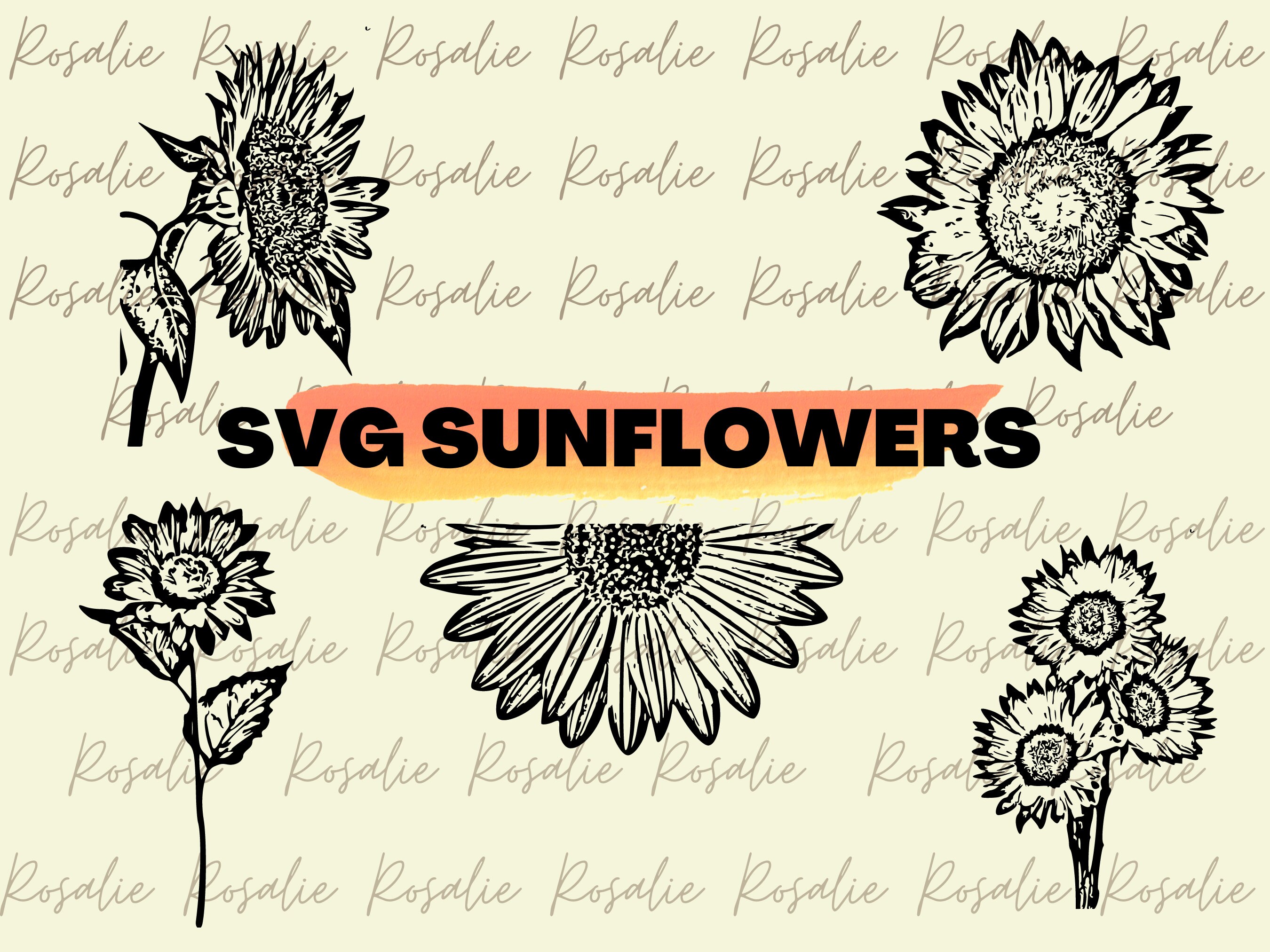 5 Sunflower SVG Files - Etsy