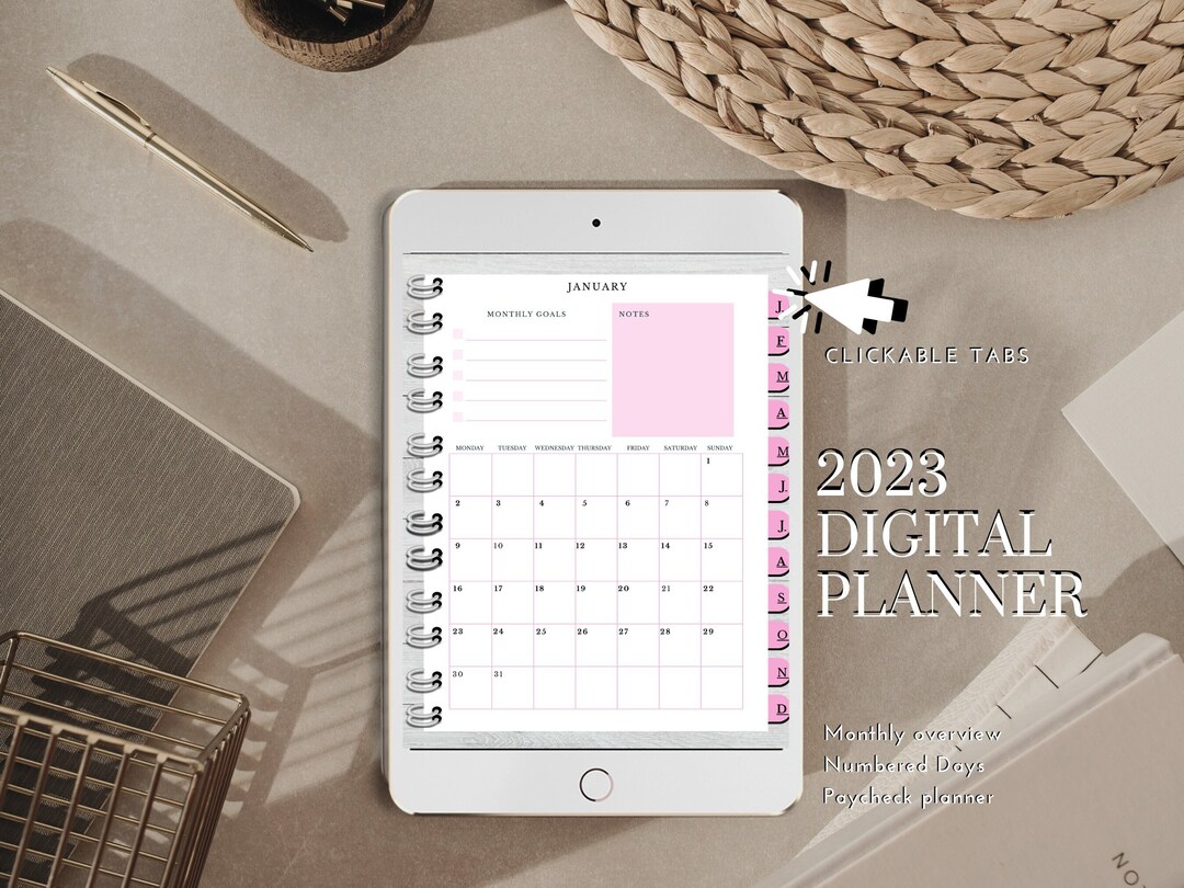 Digital Planner for 2023 Minimalist Monthly Money Planner - Etsy
