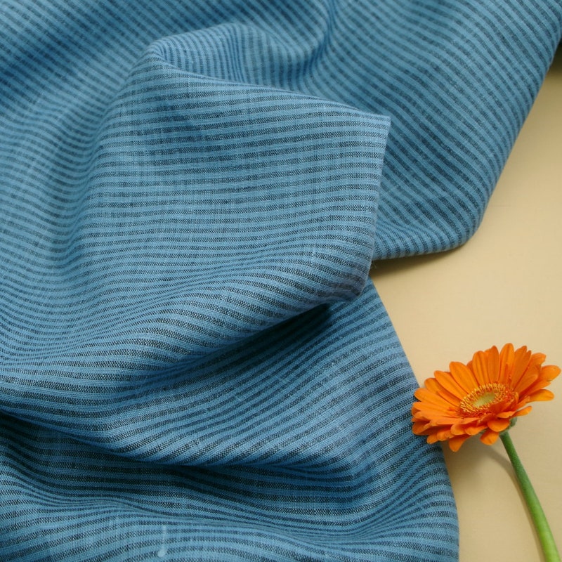 Striped Linen Fabric - Etsy