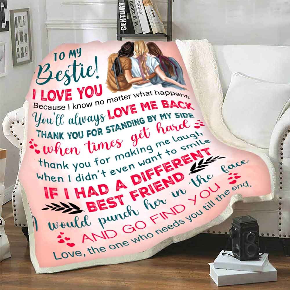 To My Bestie I Love You Customized Blanket Gift for Bestie - Etsy