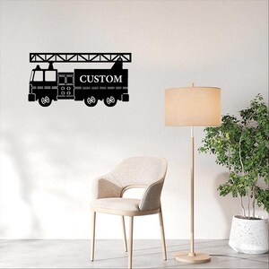 Personalized Fire Engine Ladder Truck Metal Sign,custom Fire Truck Neon ...