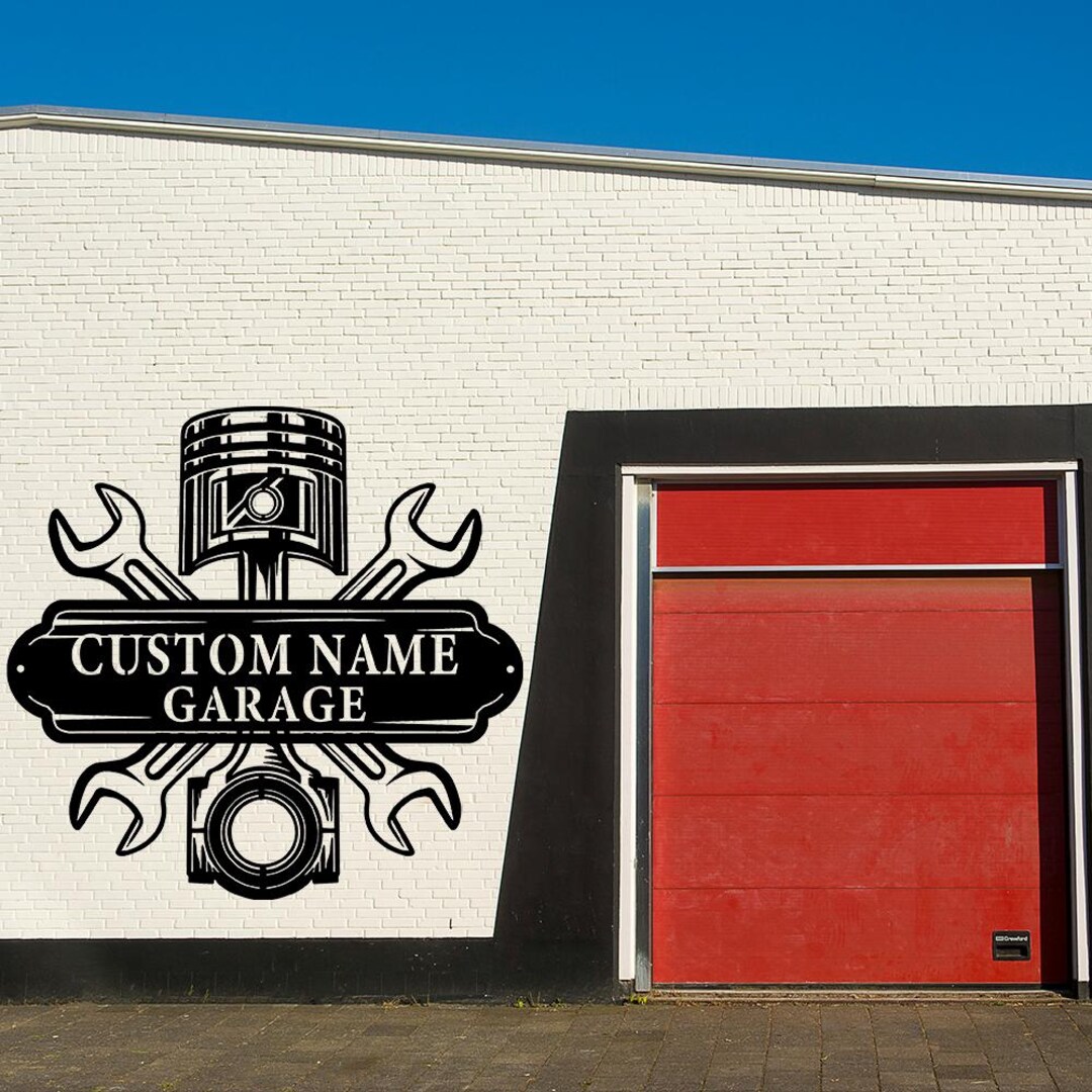 Personalized Metal Workshop Sign With Last Name,custom Work Shop Metal ...