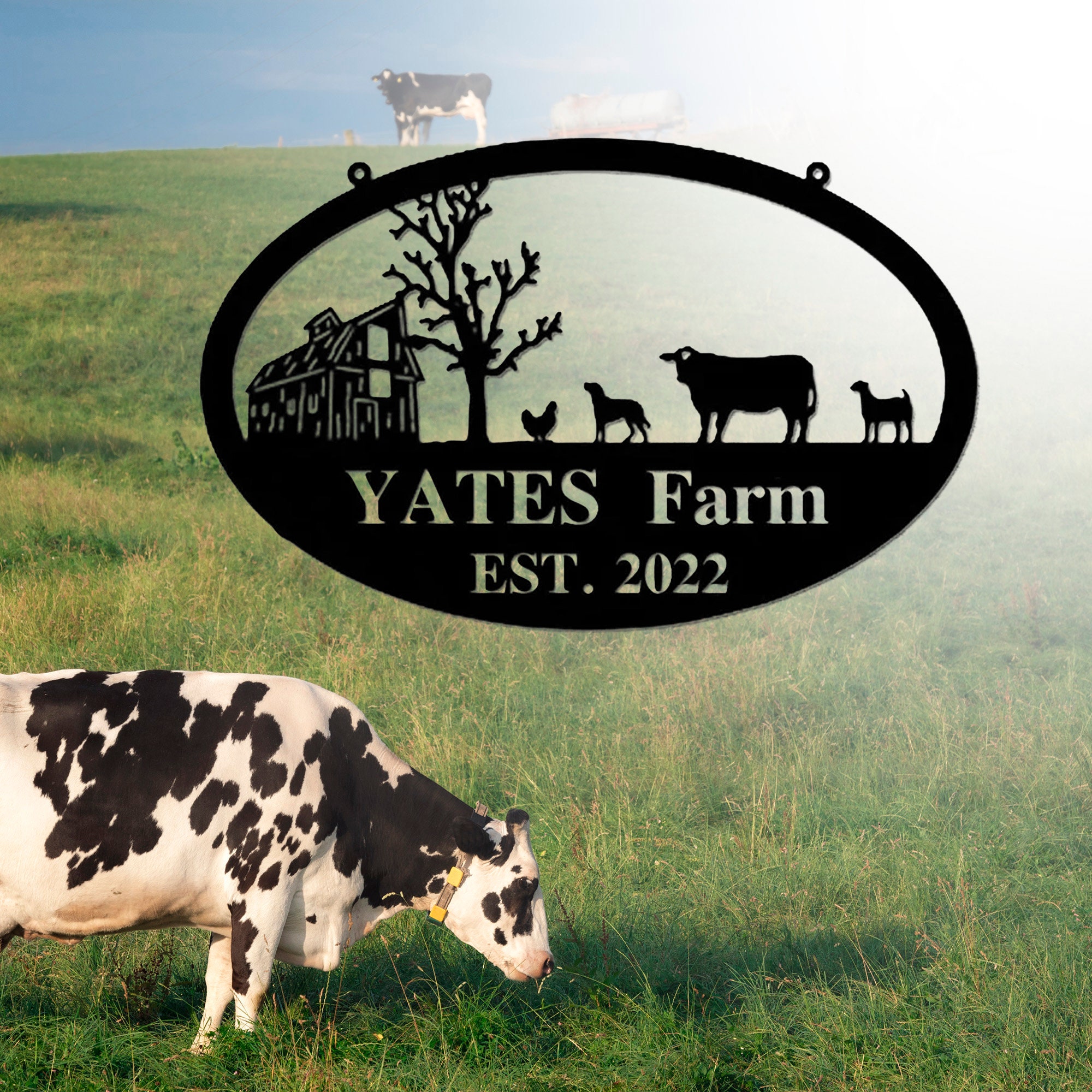 Custom Metal Farm Sign Metal Farm Sign Metal Ranch Sign Metal Wall Art ...