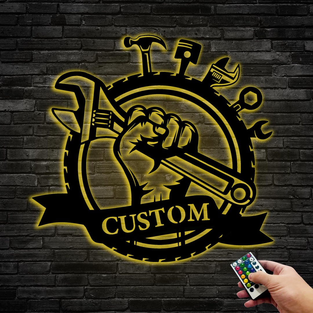 Personalized Metal Workshop Sign,custom Tools Metal Signs,dad’s ...