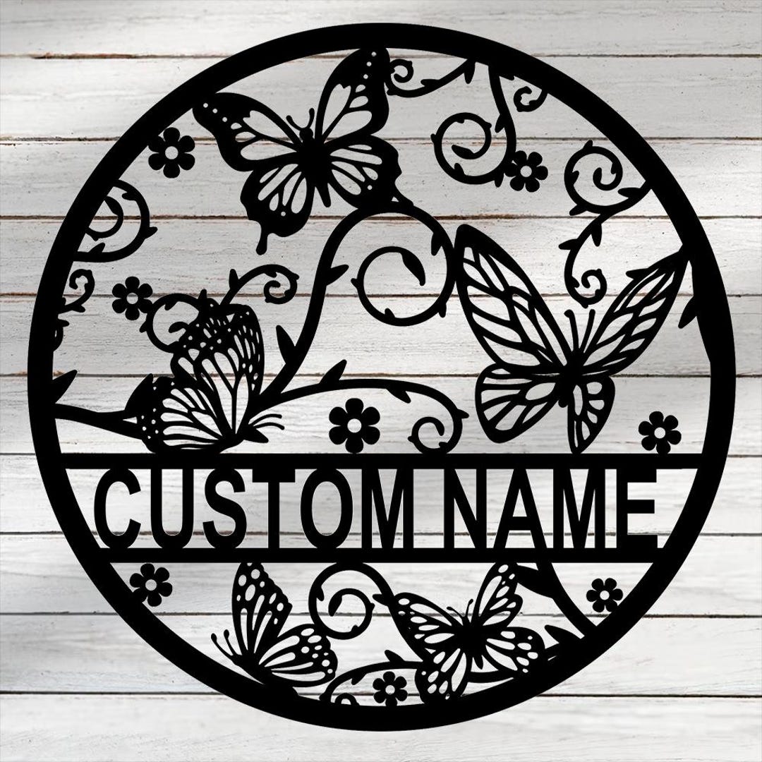 Personalized Butterfly Shed Signs Gift,custom Metal Butterfly Decor ...