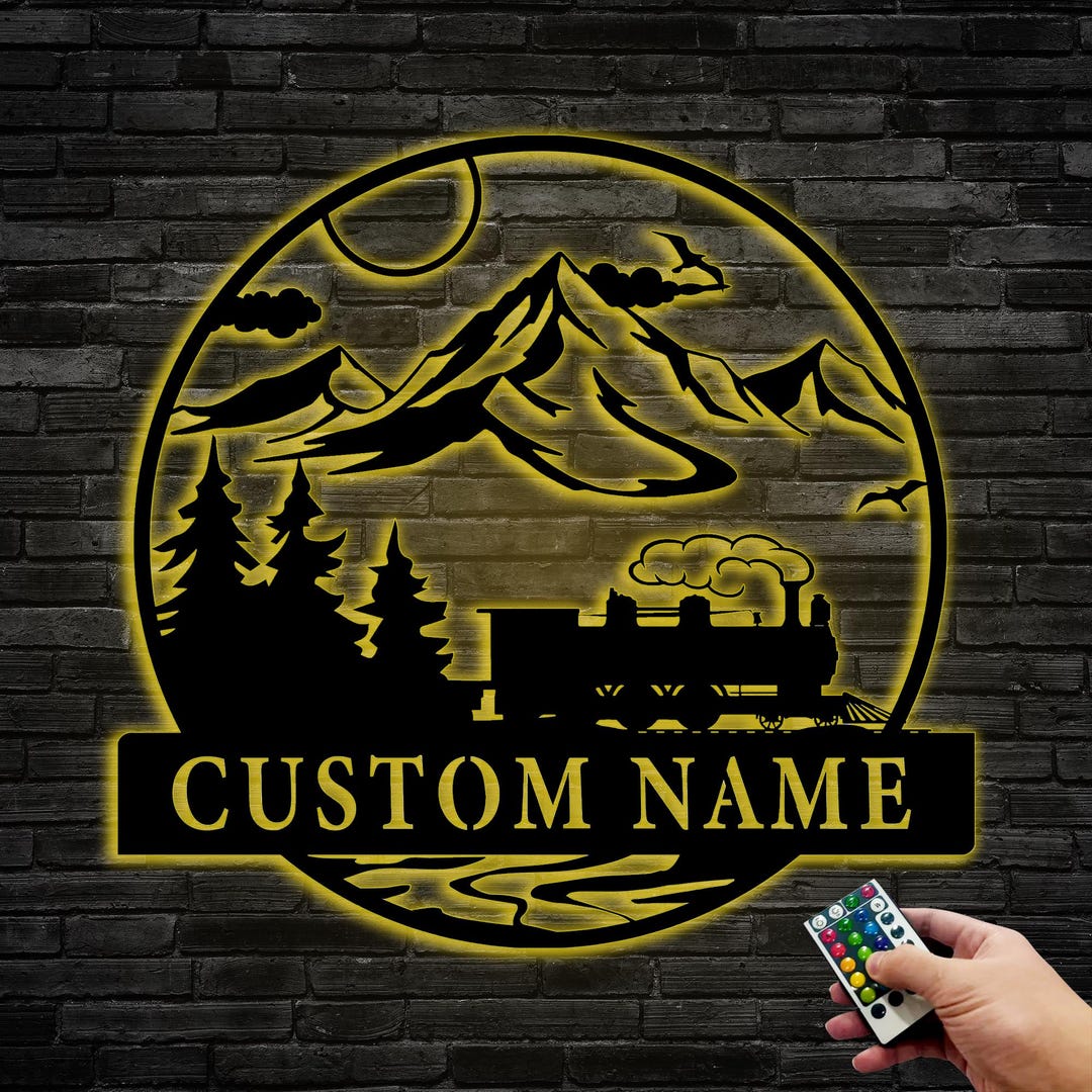 Custom Train Metal Wall Signs,personalized Train Metal Wall Art ...