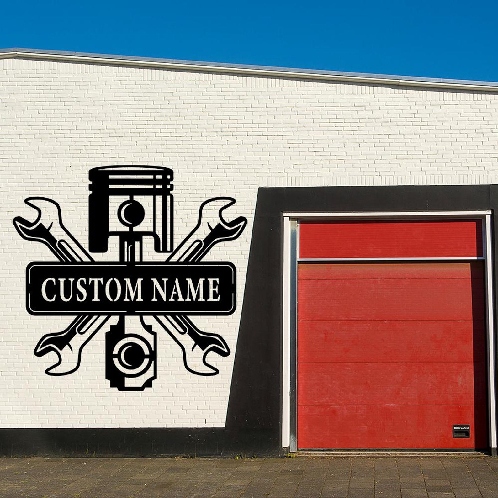 Personalized Metal Workshop Sign With Last Name,custom Work Shop Metal ...