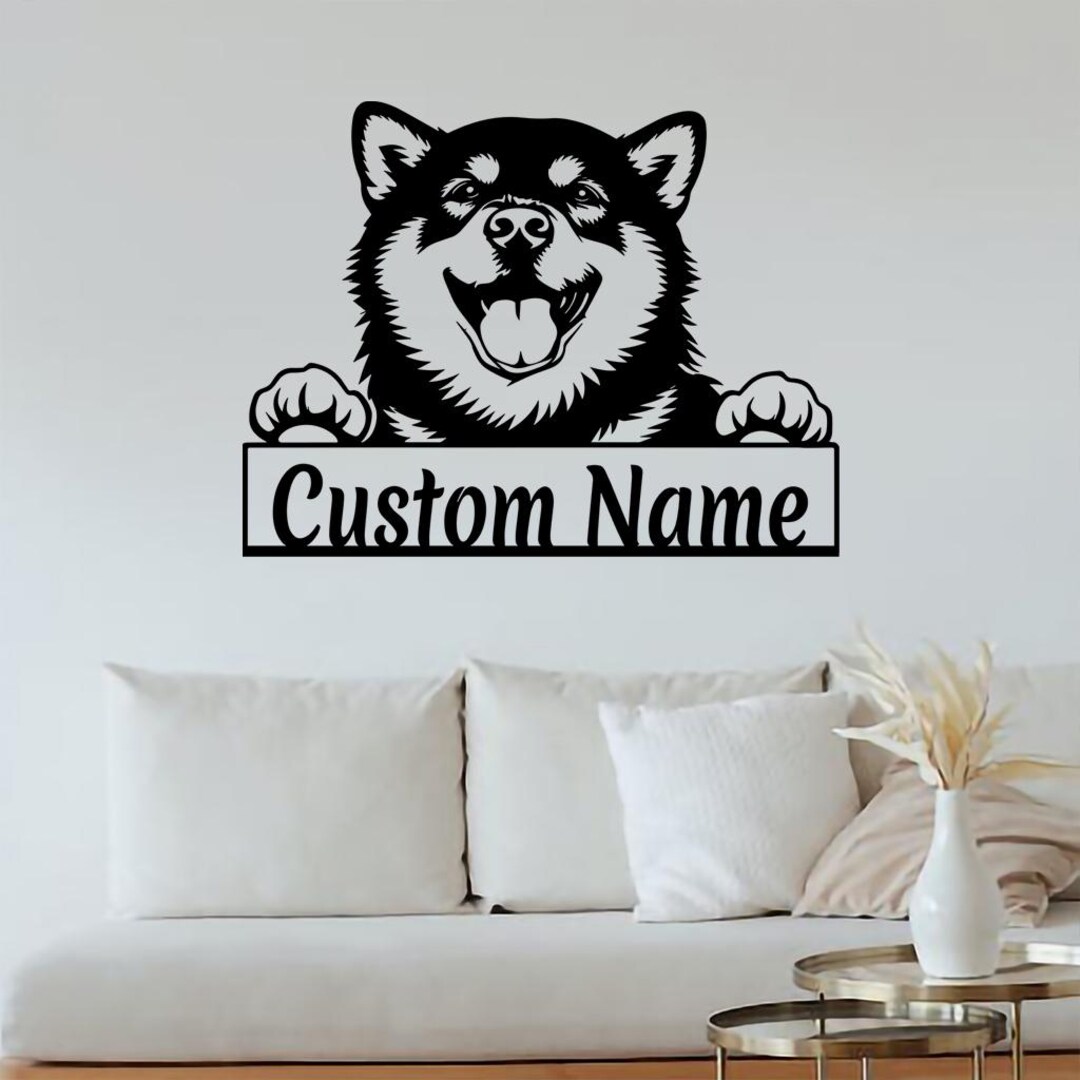 Personalized Dog Name Sign,custom Dog Photo Sketch Any Breed, Kennel ...