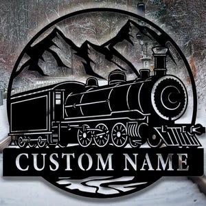 Custom Train Metal Wall Signs,personalized Train Metal Wall Art ...