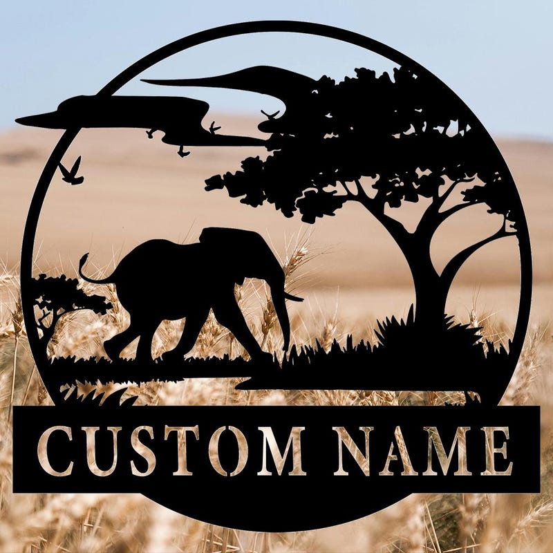 Elephant Wood Sign - Etsy
