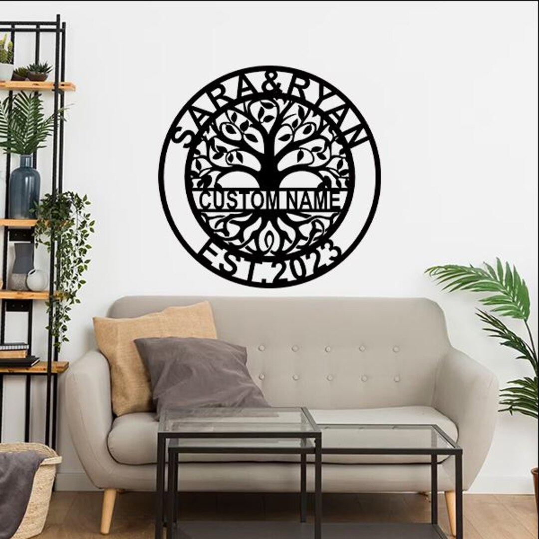 Personalized Tree of Life Metal Sign,customized Tree of Life Metal ...