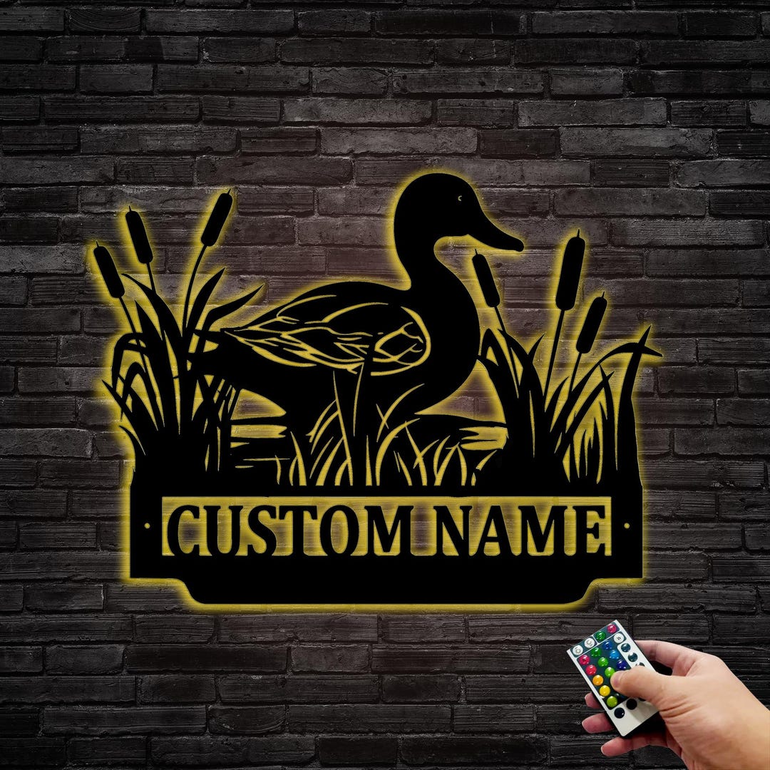 Personalized Duck Metal Wall Art,custom Duck Metal Wall Signs,duck Name ...