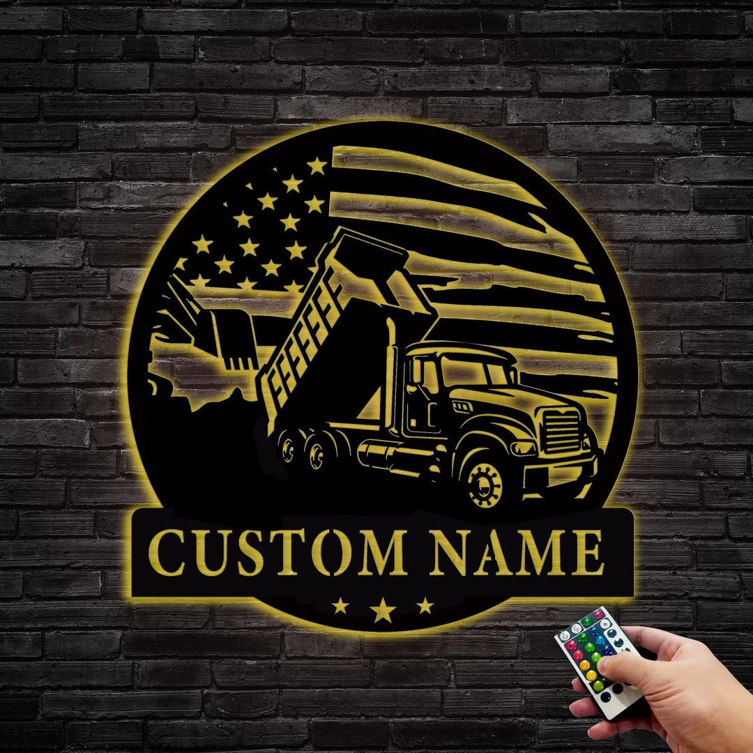 Personalized US Dump Truck Metal Sign,custom Truck Sign, Dump Truck ...