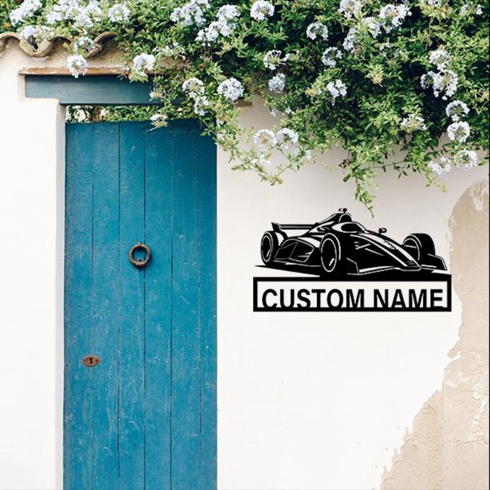 Personalized Race Car Metal Sign Monogram,custom Race Car Metal Wall ...