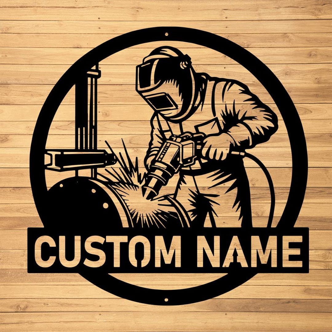 Personalized Welder Metal Wall Sign,custom Welding Shop Sign, Workshop ...