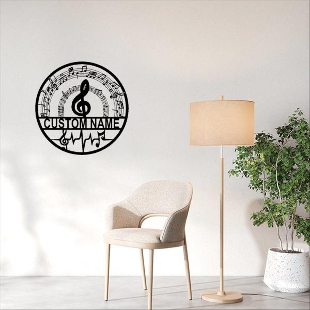 Personalized Music Notes Metal Sign,music Teacher Metal Wall Artmusic ...