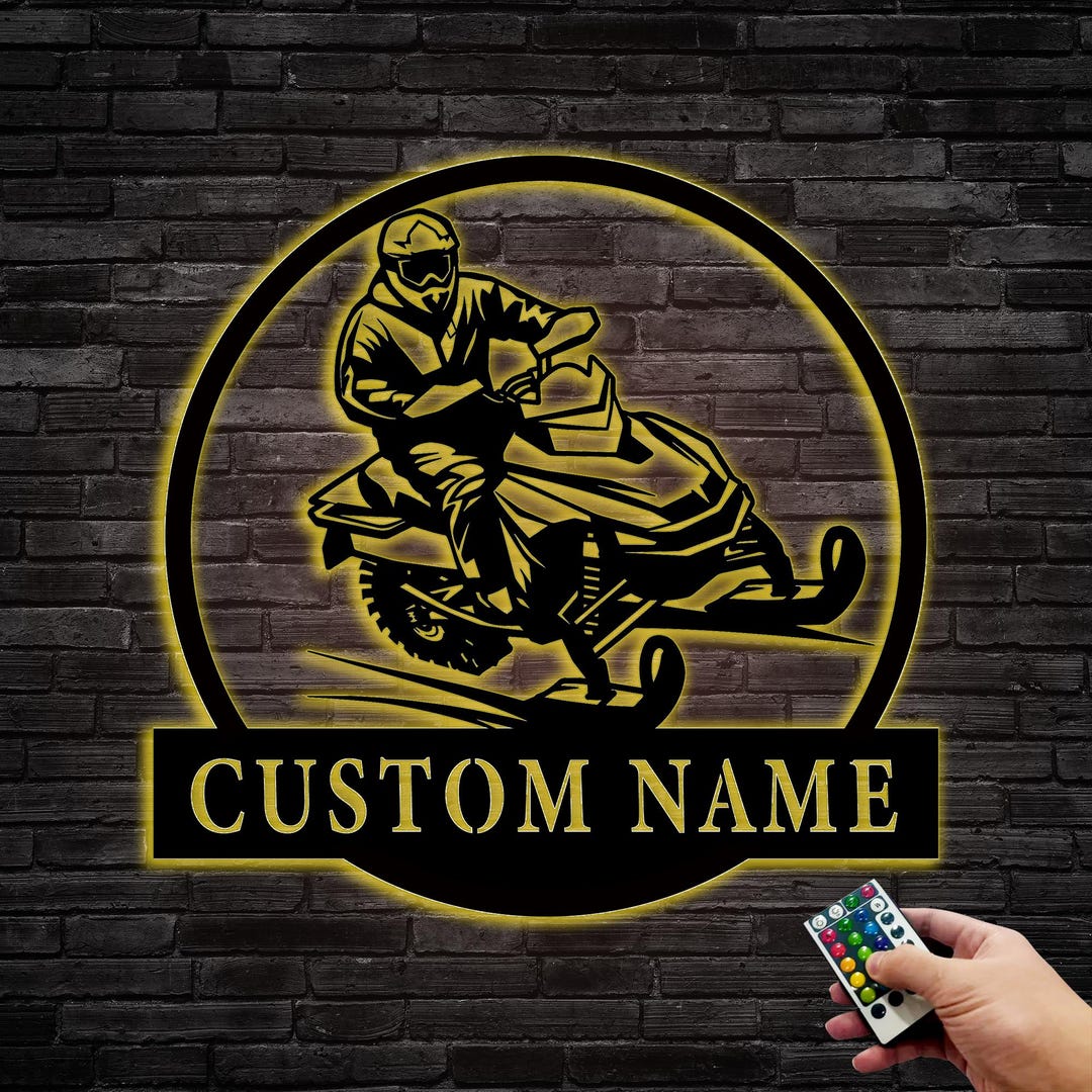 Personalized Snowmobiler Metal Name Sign,custom Snowmobile Jump Metal ...