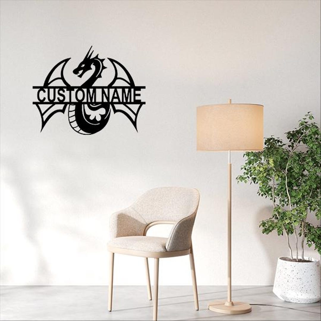 Personalized Dragon Metal Art,custom Dragon Metal Wall Sign,dragons ...